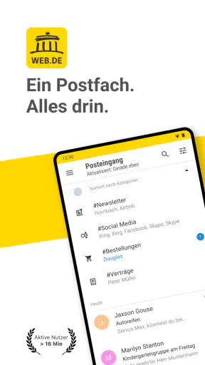 Laden Sie WEB.DE Mail, Cloud & News für Android & iOS herunter - Mobexer