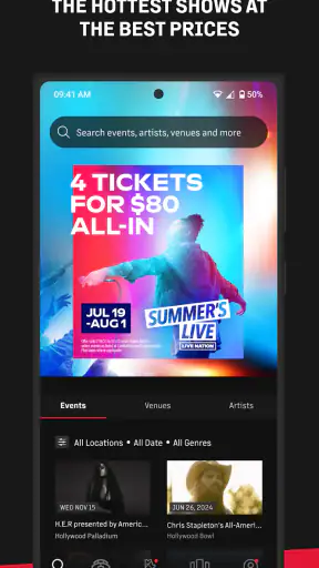 Download Live Nation At The Concert for Android & iOS - Mobexer